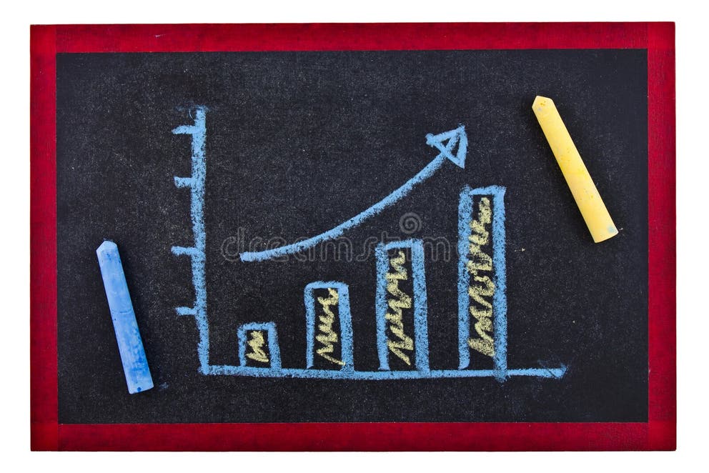 Graph on blackboard stock image. Image of diagram, graph - 21299011