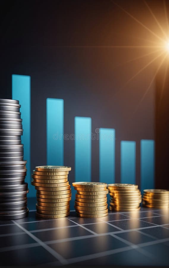 Graph or Block Diagram Shows the Increase or Decrease of Shares, Which ...