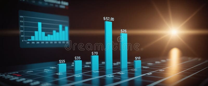 Graph or Block Diagram Shows the Increase or Decrease of Shares, Which ...