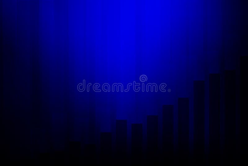 Graph on Blue Abstract Background, Flow Graph Stock Illustration ...