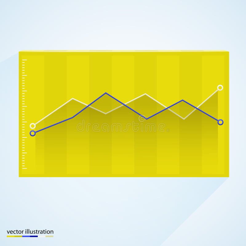 Graph in Box. Vector Illustration Stock Vector - Illustration of ...