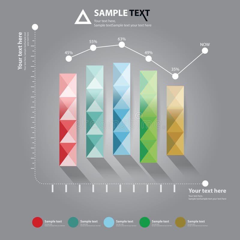 Graph for Business Presentation Stock Vector - Illustration of banner ...