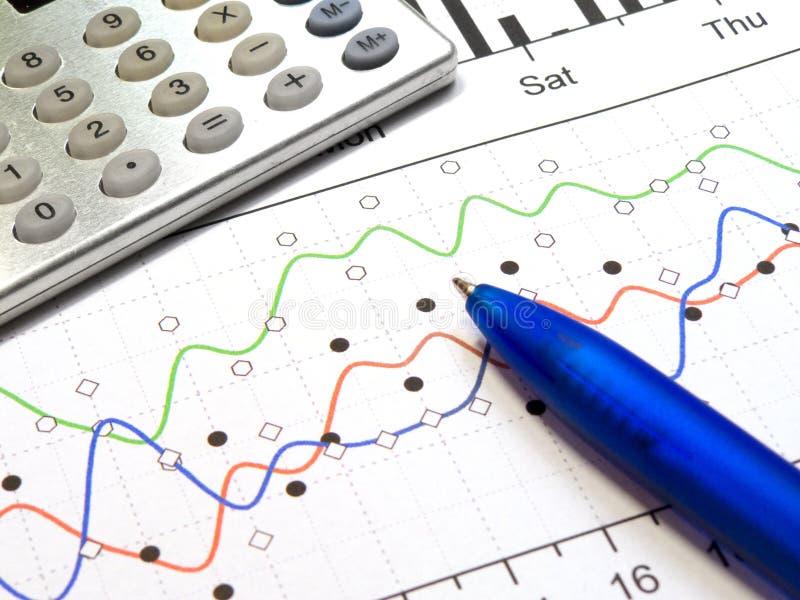 Tape on investment charts stock image. Image of high - 20012055
