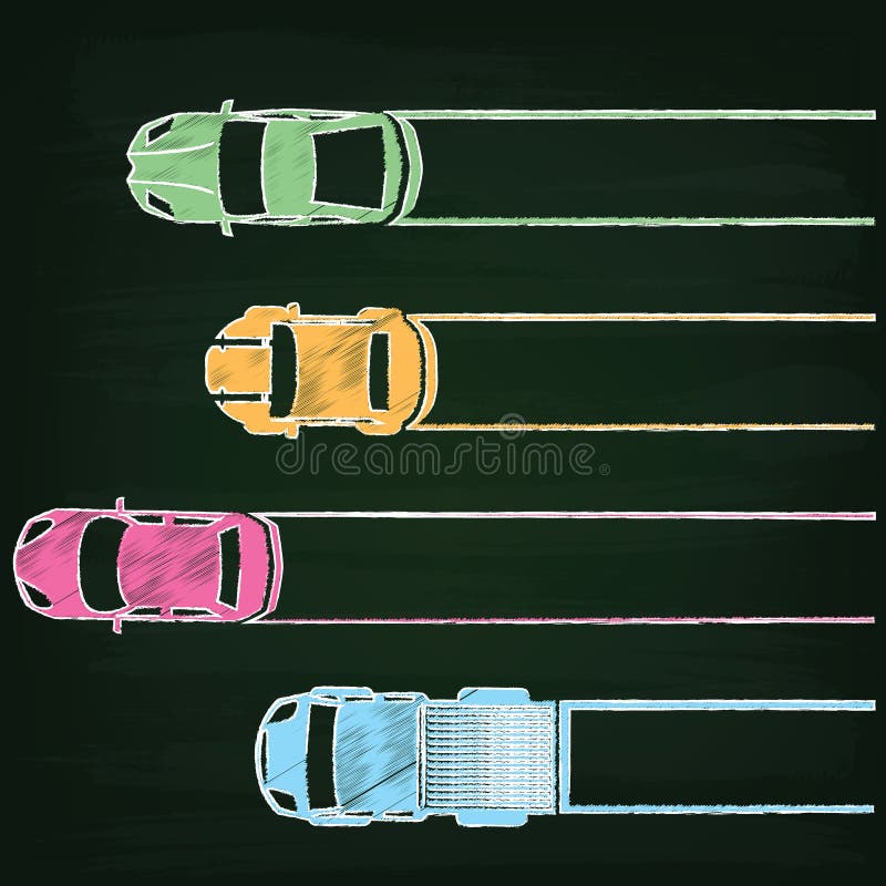 Graph by 4 car stock vector. Illustration of marketing - 53954485