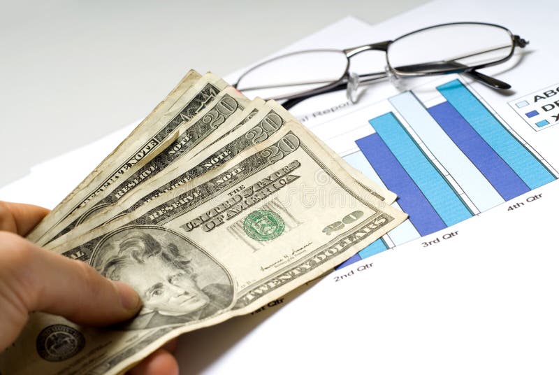 Graph and cash stock photo. Image of profit, glasses, cash - 1567872