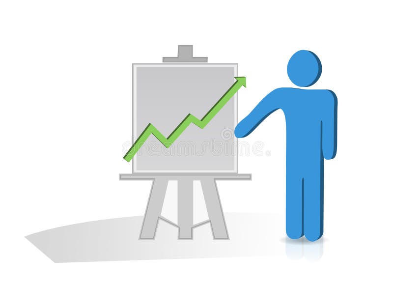 Stick Figure Stick Man Statistics Growing Graph Billboard Stock Vector ...