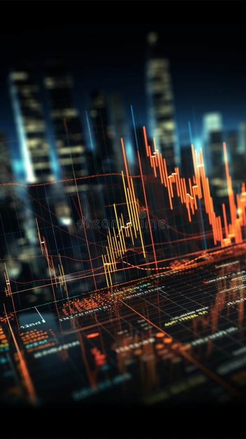 Graph and Chart Backdrop Embodies Forex Trading, Market Dynamics, and ...