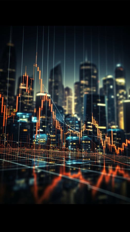 Graph and Chart Backdrop Embodies Forex Trading, Market Dynamics, and ...
