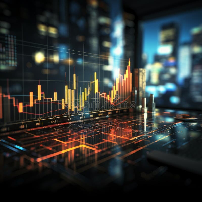 Graph and Chart Backdrop Embodies Forex Trading, Market Dynamics, and ...
