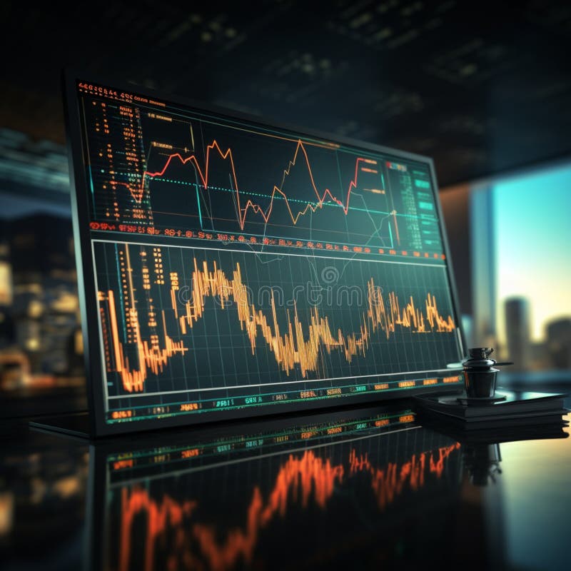 Graph and Chart Backdrop Embodies Forex Trading, Market Dynamics, and ...