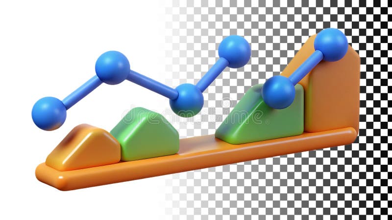 Graph Chart 3D Icon, Data Symbol for Business and Statistic Designs ...
