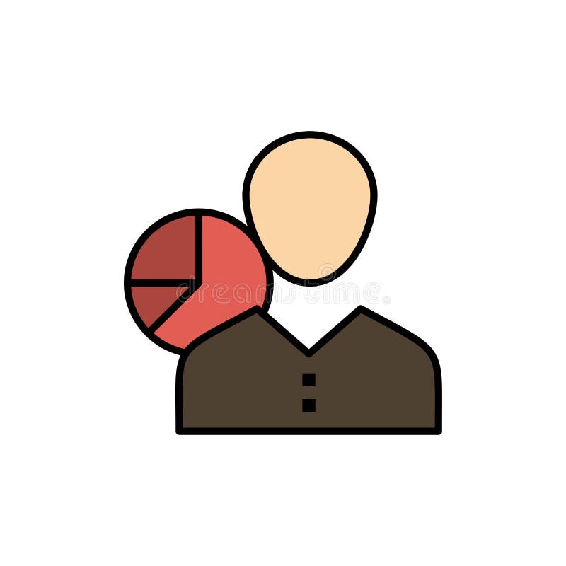 Graph, Chart, Data, Employee, Manager, Person, Statistics Flat Color ...