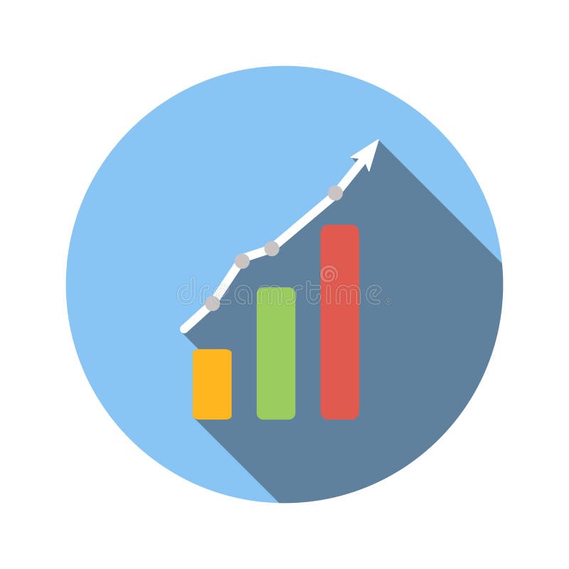 Graph chart flat icon stock vector. Illustration of diagram - 79807040