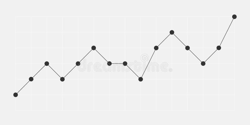 Trading Graph Chart of Growth or Fall in Flat Design for Website ...