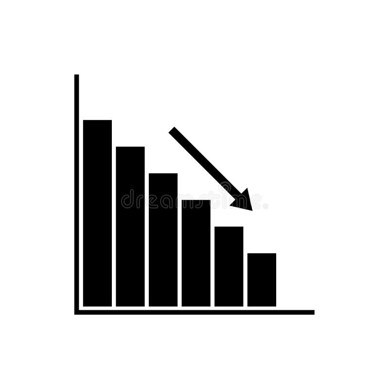 Downward Trending Chart Icon Black Stock Illustrations – 7 Downward ...