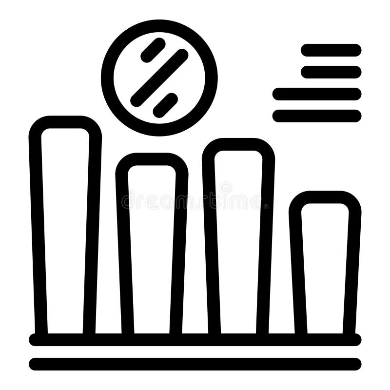 Graph Chart Icon Outline Vector. Tax Deduction Stock Illustration ...