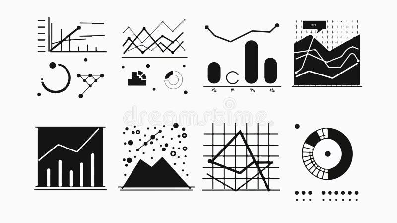 Modern Graph Chart Icon for Assessment with Data Visualizations Stock ...