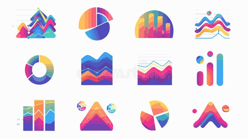 Professional Business Graph Chart Icon for Data Analysis Presentation ...