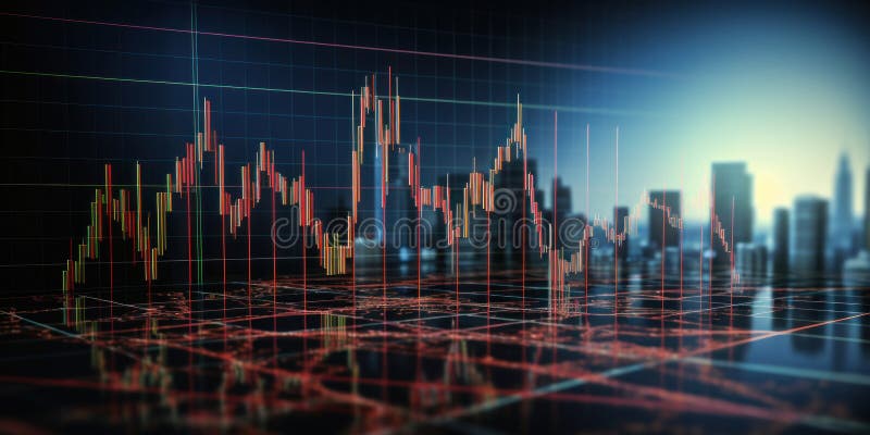 Graph and Chart Investmentgrowth of Stock Market or Forex Trading Stock ...