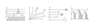Graph and Chart Line Drawing As Infographic Element Vector Set Stock ...