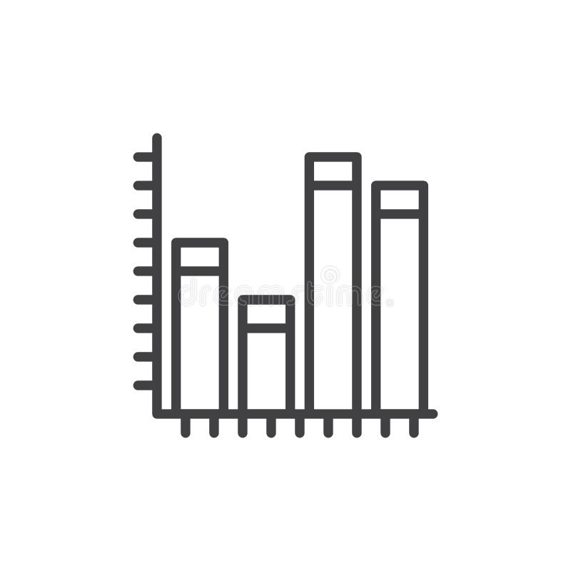 Graph, Chart Line Icon, Outline Vector Sign, Linear Style Pictogram ... Graph, Chart Line Icon, Outline Vector Sign, Linear Style Pictogram ...