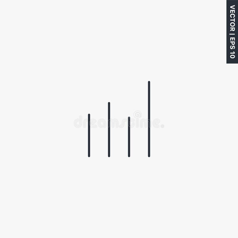 Graph Chart Linear Style Sign For Mobile Concept And Web Design Stock