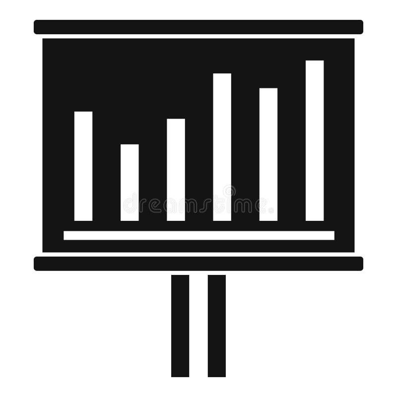 Graph Chart Office Banner Icon, Simple Style Stock Vector ...