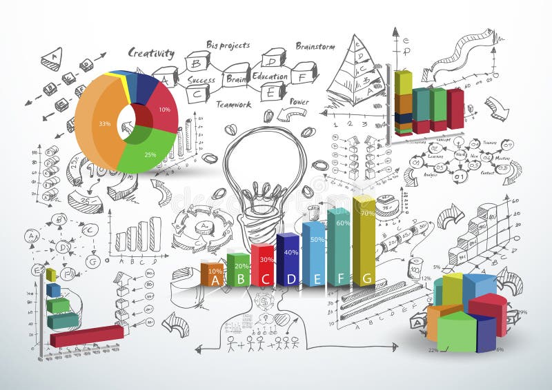 Graph Chart Percent - Illustration Modern Business Steps Infographics ...
