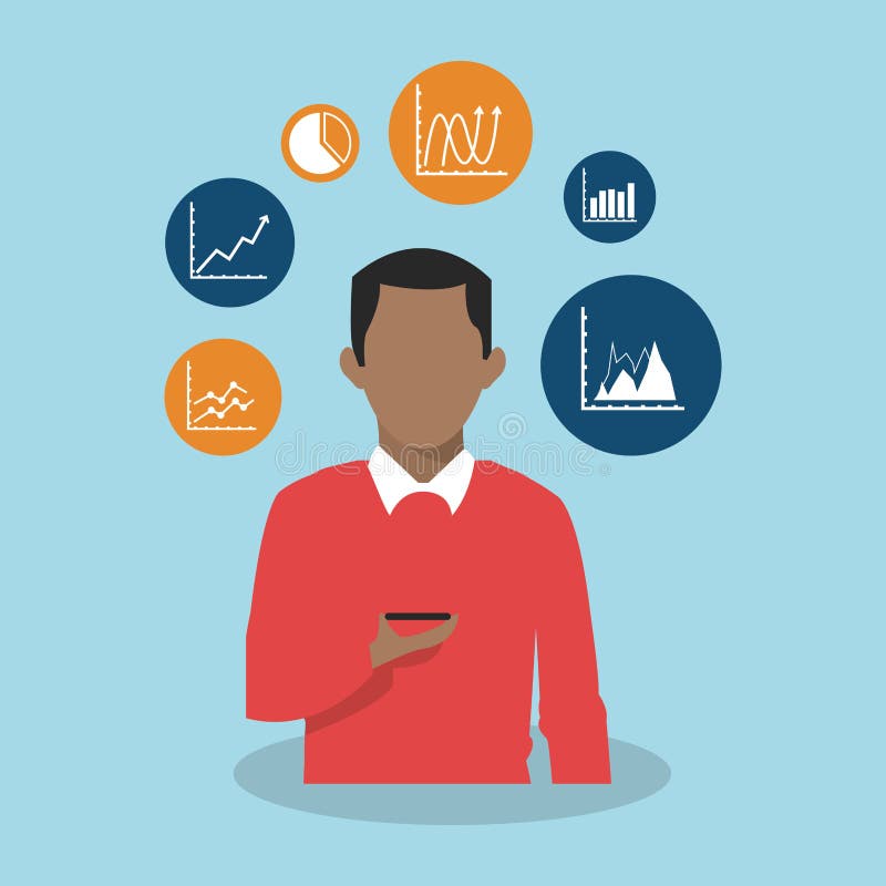 Graph Chart Related Icons Image Stock Illustration - Illustration of ...