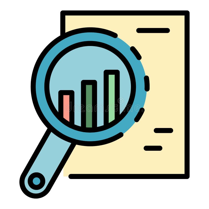 Graph Chart Report Icon Color Outline Vector Stock Vector ...
