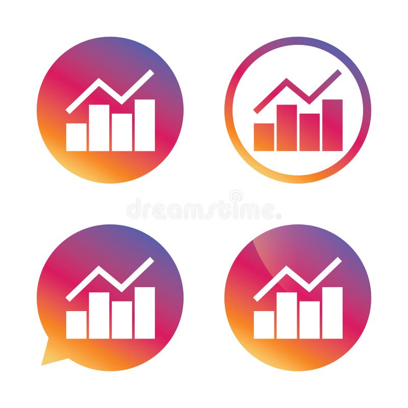 Graph Chart Sign Icon. Diagram Symbol Stock Illustration - Illustration ...