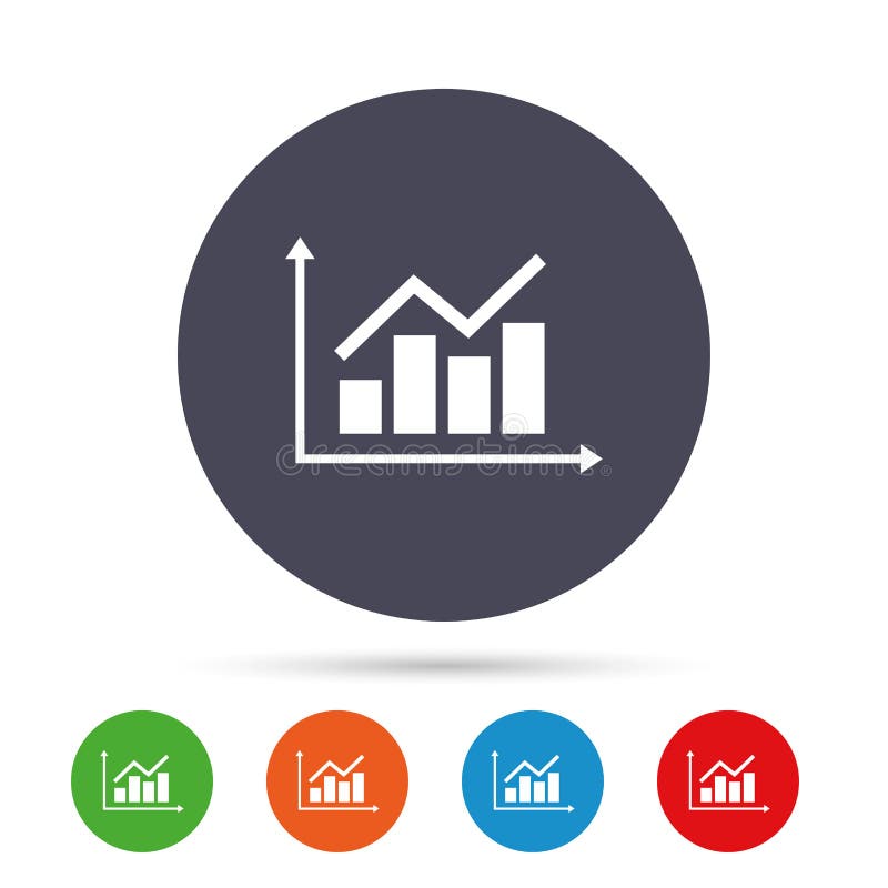Graph Chart Sign Icon. Diagram Symbol. Stock Vector - Illustration of ...
