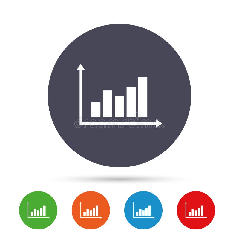 Graph Chart Sign Icon. Diagram Symbol Stock Vector - Illustration of ...