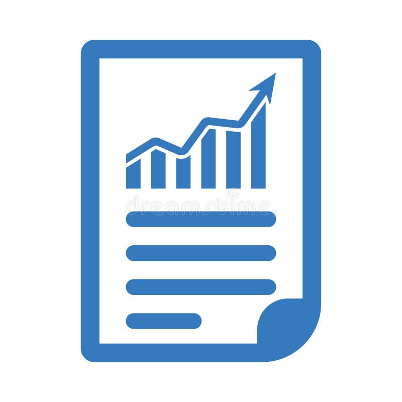 Graph, Chart, Statistics, Report Icon. Simple Blue Color Vector ...