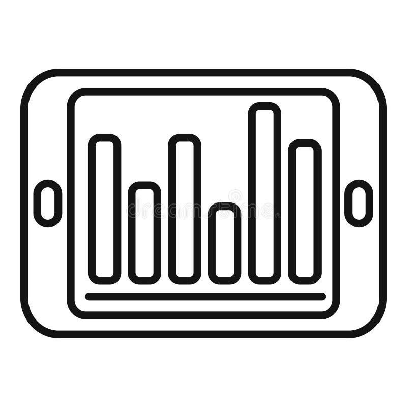 Graph Chart Tablet Icon Outline Vector. Document Report Stock Vector ... Graph Chart Tablet Icon Outline Vector. Document Report Stock Vector ...