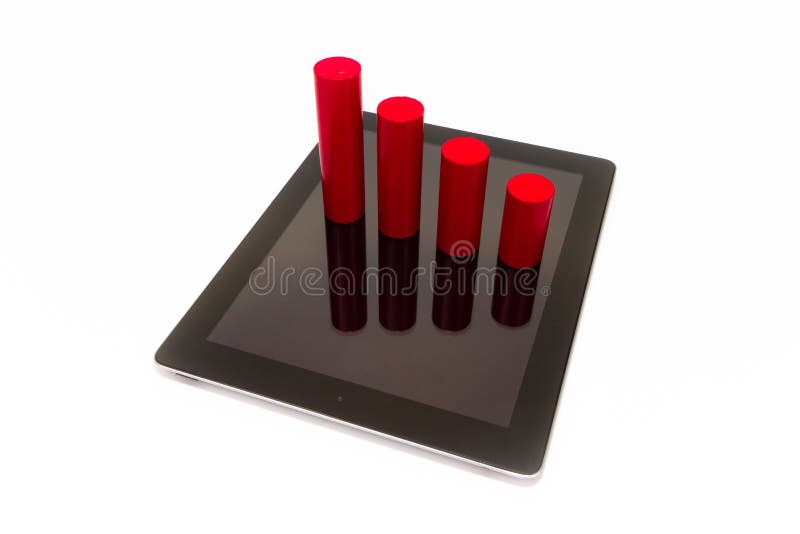 Graph Chart on Tablet stock image. Image of money, increase - 37118711