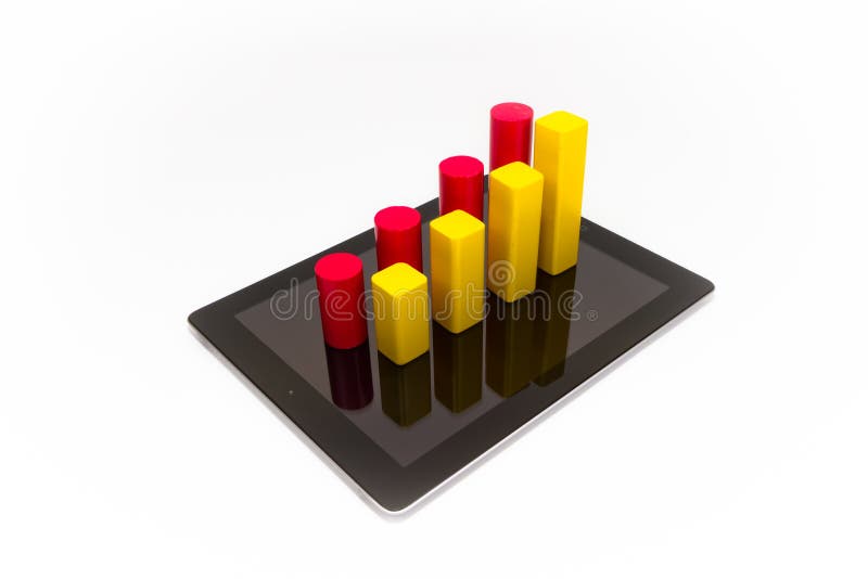 Graph Chart on Tablet stock photo. Image of salary, internet - 37118802