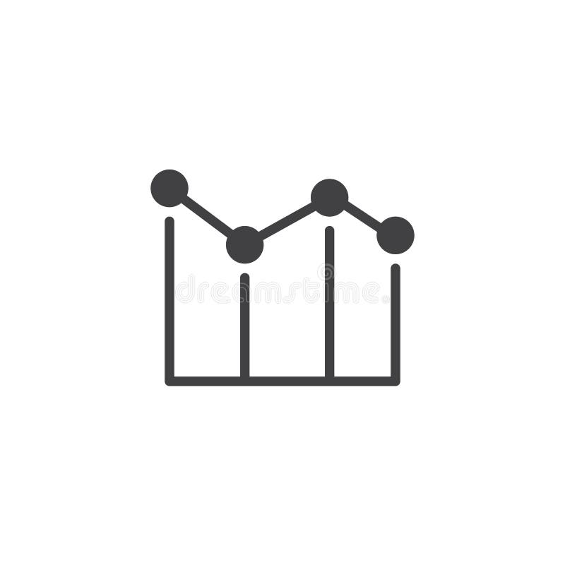 Graph chart vector icon stock vector. Illustration of sign - 132084993