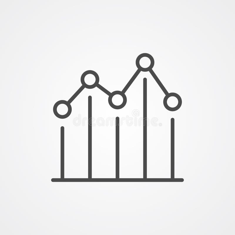 Graph Chart Vector Icon Sign Symbol Stock Vector - Illustration of ...