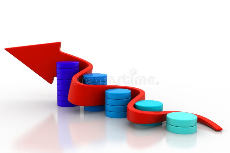 Graph and charts stock illustration. Illustration of growth - 43859139