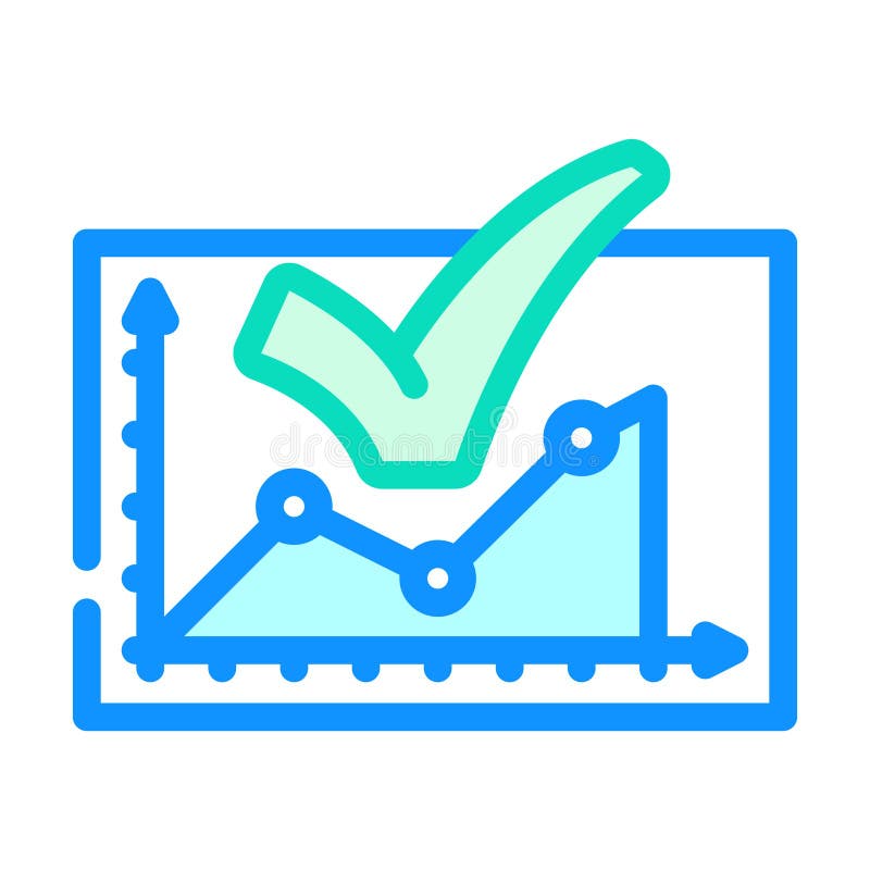 Graph Check Mark Color Icon Vector Illustration Stock Vector ...