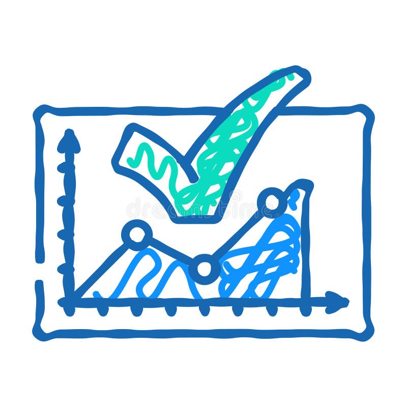 Graph Check Mark Icon Doodle Illustration Stock Illustration ...