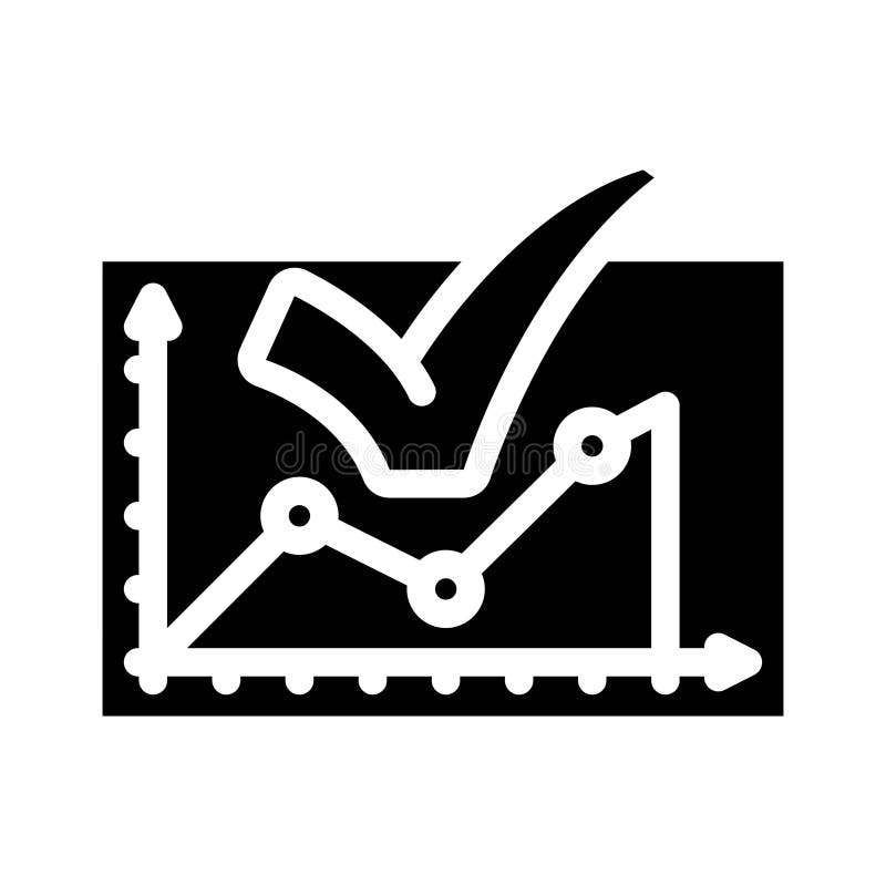 Graph Check Mark Glyph Icon Vector Illustration Stock Illustration ...