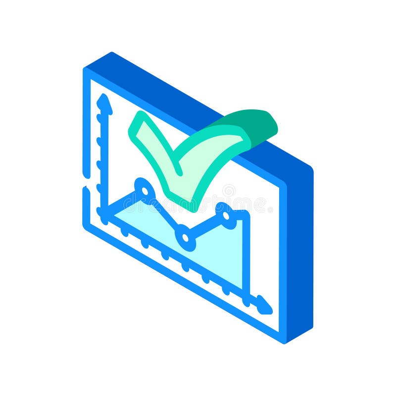 Graph Check Mark Isometric Icon Vector Illustration Stock Illustration ...