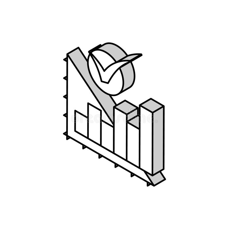 Graph Check Mark Icon Doodle Illustration Stock Illustration ...