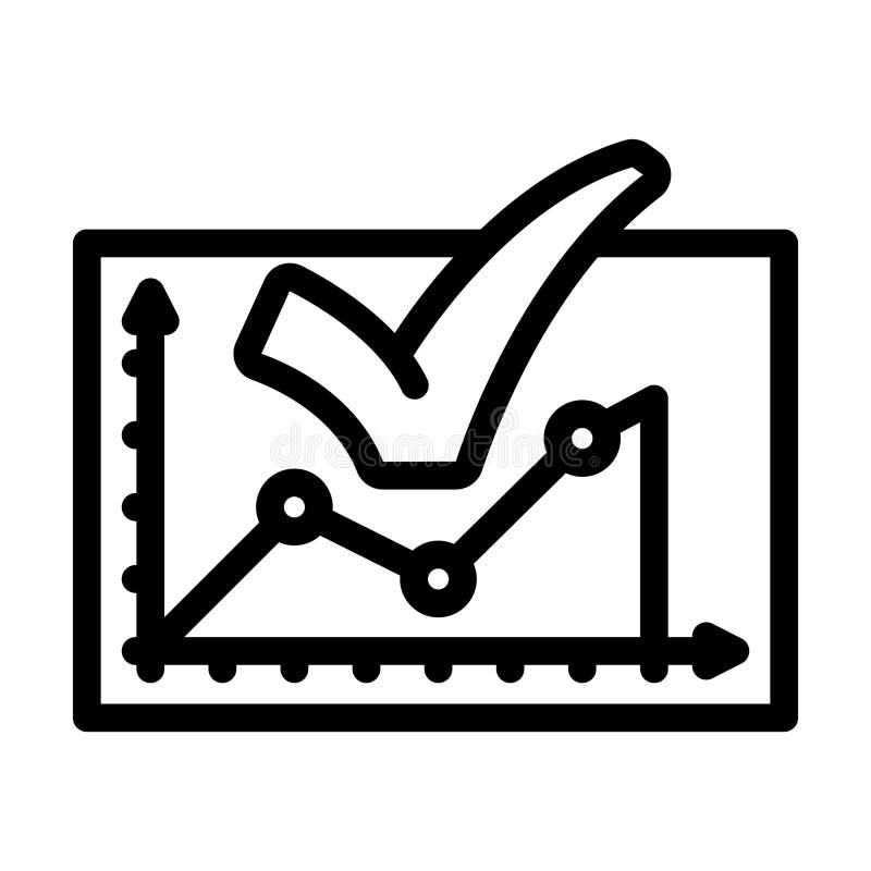 Graph Check Mark Icon Doodle Illustration Stock Illustration ...