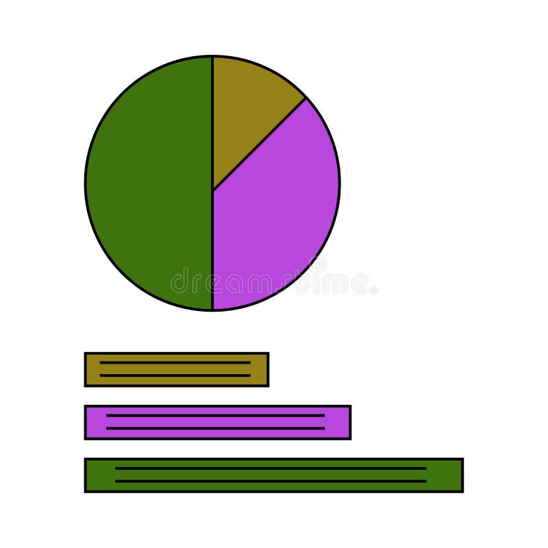 Graph Circle Cartoon. Finance Management. Vector Illustration. Stock ...