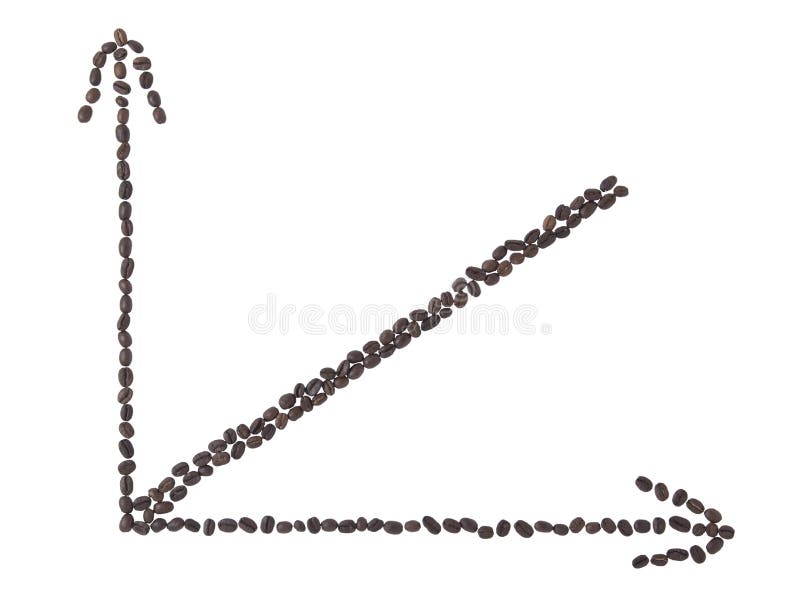 Graph of Coffee Beans Shows Stable Growth Stock Image - Image of bean ...