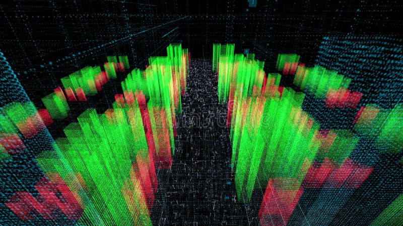 Graph of Coloured Voluminous Figure Growth in Column Shape Stock Video ...