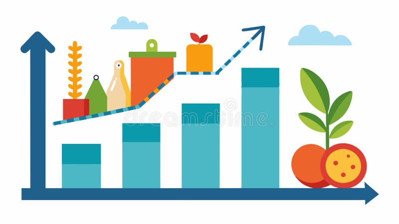 A Graph Comparing Food Production Levels before and after the ...